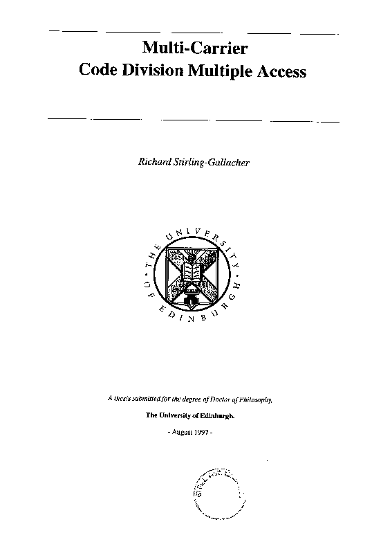 (PDF) Multi-carrier code division multiple access