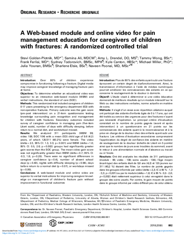 (PDF) A Web-based module and online video for pain management education ...