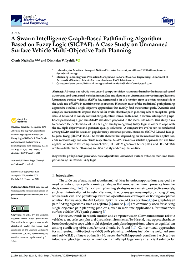 (PDF) A swarm intelligence graph-based pathfinding algorithm (SIGPA) for multi-objective route ...