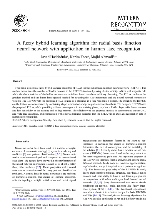 (PDF) A Fuzzy Hybrid Learning Algorithm for Radial Basis Function Neural Network With ...