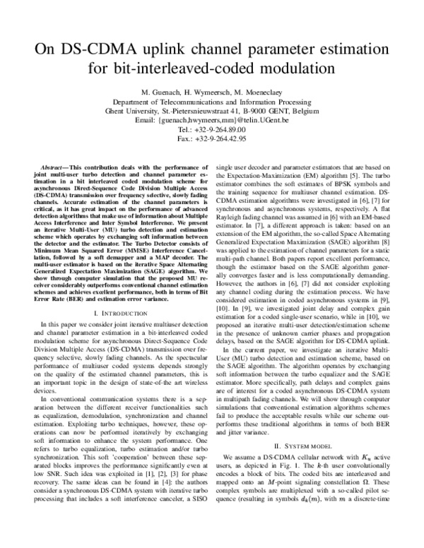 (PDF) On channel parameter estimation in a space-time bit-interleaved-coded modulation system ...