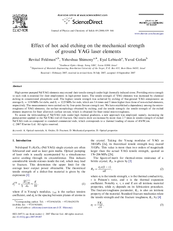 (PDF) Effect of hot acid etching on the mechanical strength of ground ...