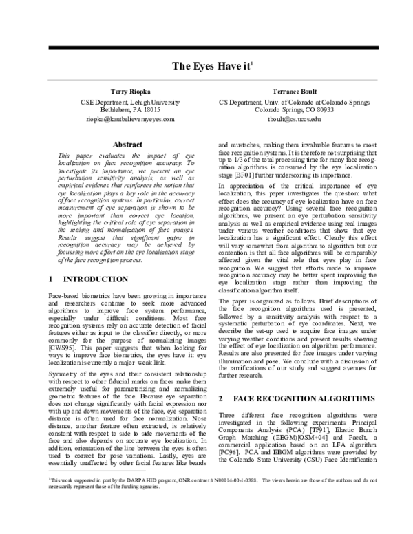 (PDF) The eyes have it