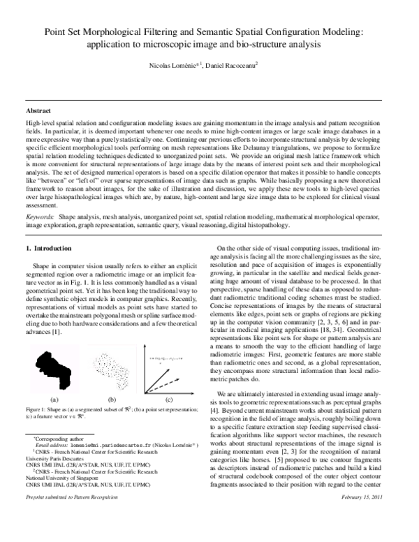 (PDF) Morphological Filtering for Image Analysis
