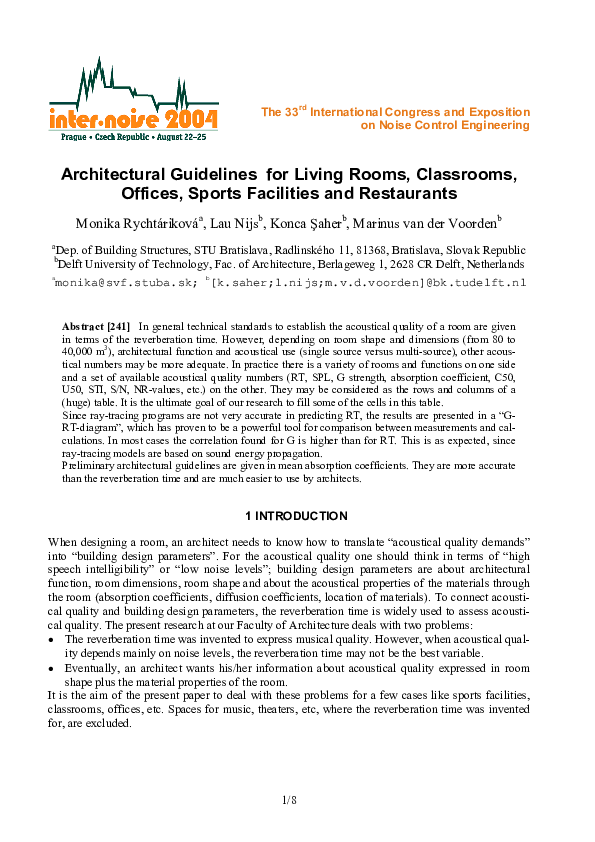 (PDF) Architectural guidelines for living rooms, classrooms, offices ...