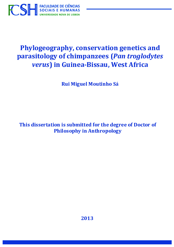 (PDF) Phylogeography, conservation genetics and parasitology of ...