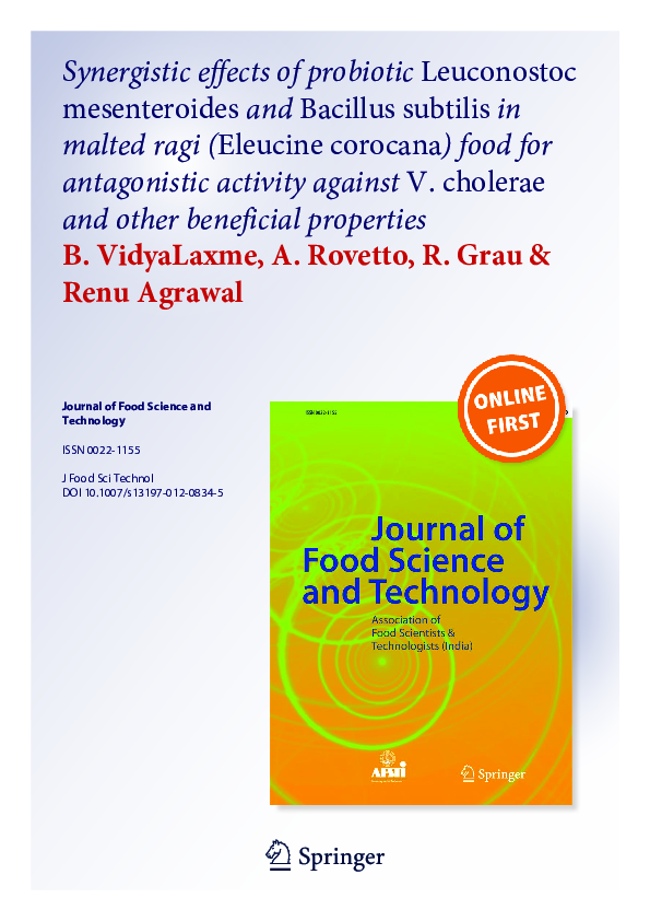 (PDF) Synergistic effects of probiotic Leuconostoc mesenteroides and ...