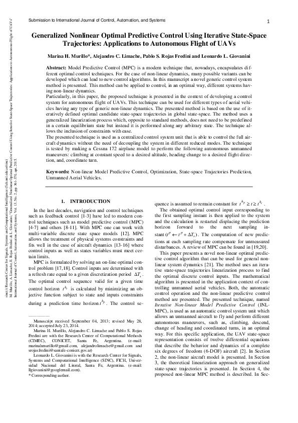 Pdf Generalized Nonlinear Optimal Predictive Control Using Iterative