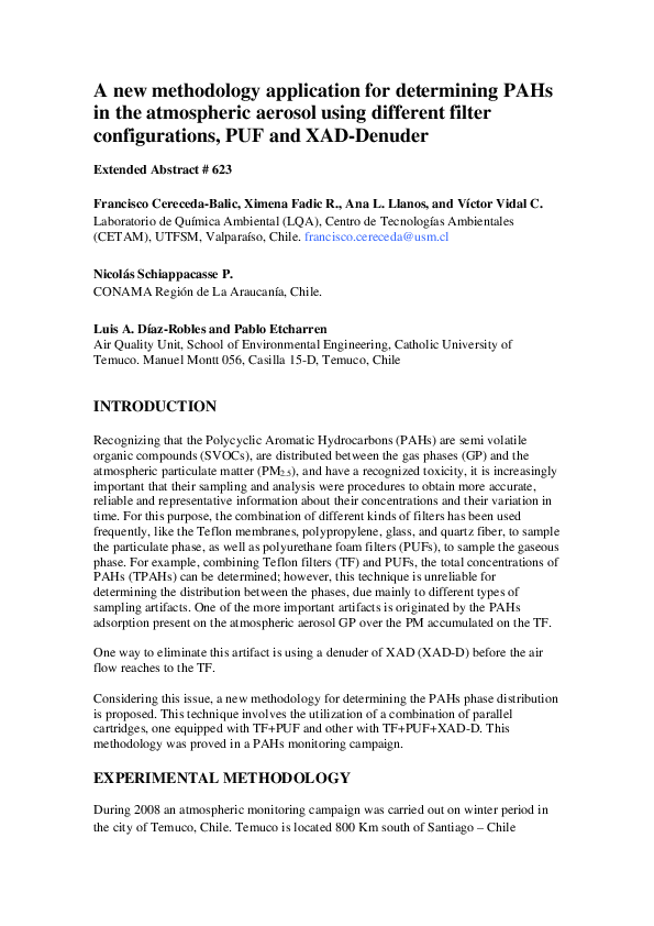(PDF) A new methodology application for determining PAHs in the ...