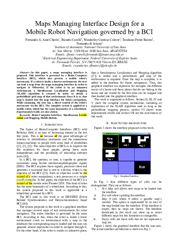 (PDF) Maps managing interface design for a mobile robot navigation ...