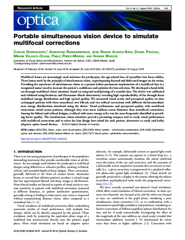 (PDF) Portable simultaneous vision device to simulate multifocal ...