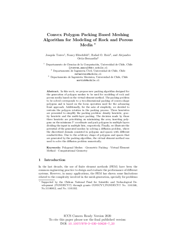 (PDF) Convex Polygon Packing Based Meshing Algorithm for Modeling of Rock and Porous Media