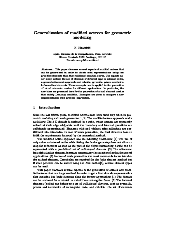 (PDF) Generalization of Modified Octrees for Geometric Modeling