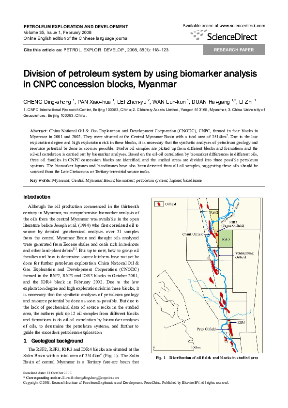 (PDF) Division of petroleum system by using biomarker analysis in CNPC ...