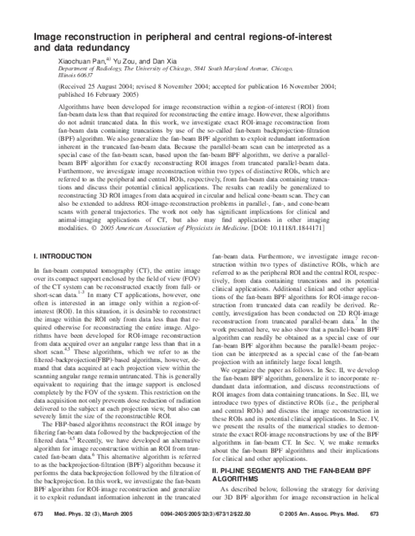 (PDF) Image reconstruction in peripheral and central regions-of ...