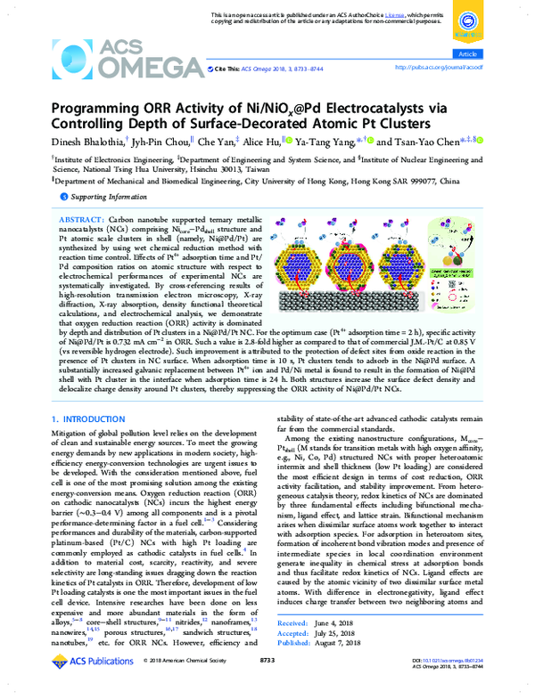 (PDF) Programming ORR Activity of Ni/NiOx@Pd Electrocatalysts via ...