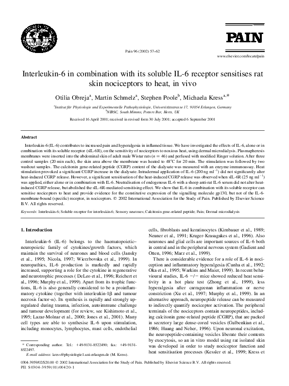 (PDF) Interleukin-6 in combination with its soluble IL-6 receptor ...