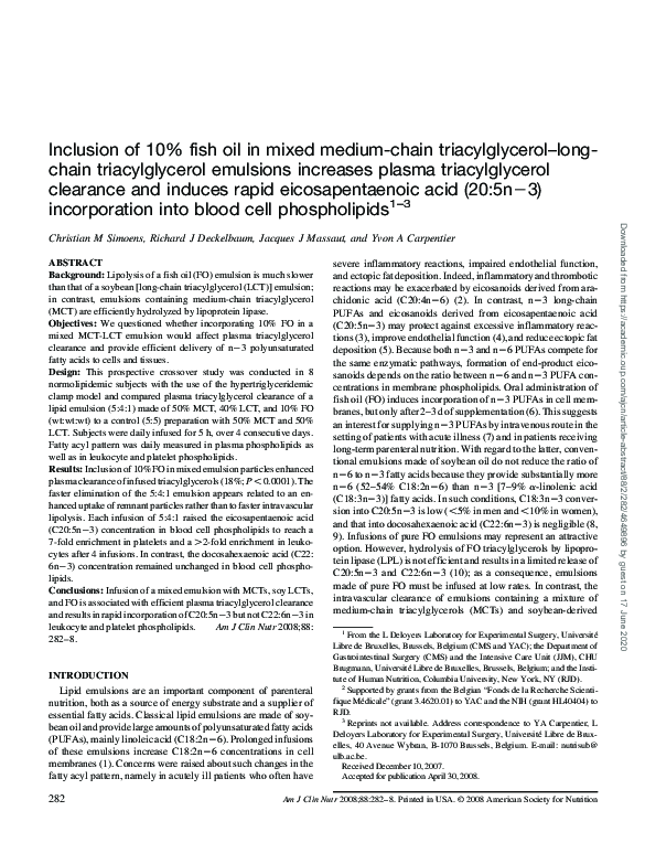 (PDF) New developments in fat emulsions | Dominique Haumont - Academia.edu