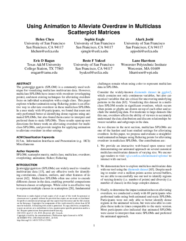 (PDF) Using Animation to Alleviate Overdraw in Multiclass Scatterplot ...