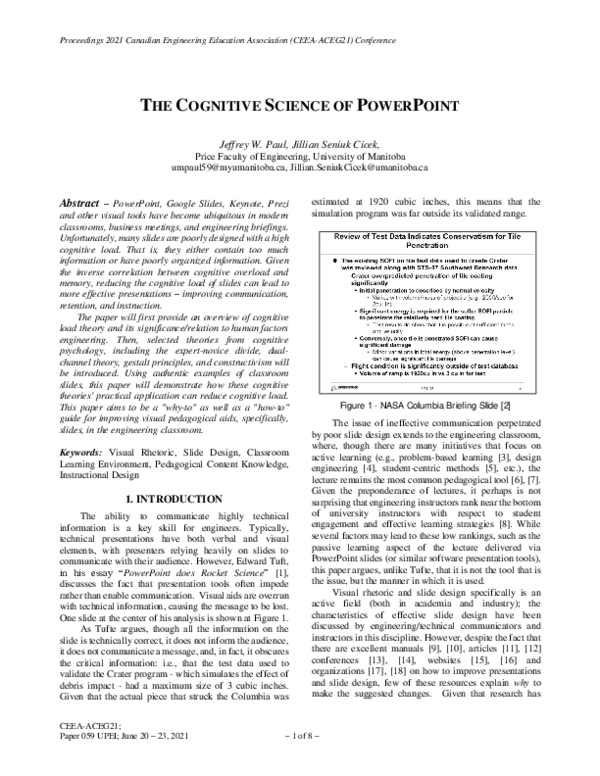 (PDF) The Cognitive Science of Powerpoint