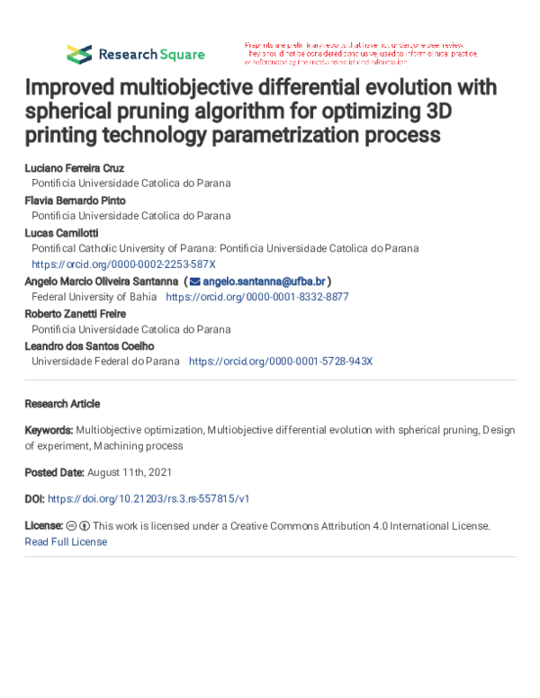 (PDF) Improved multiobjective differential evolution with spherical pruning algorithm for ...