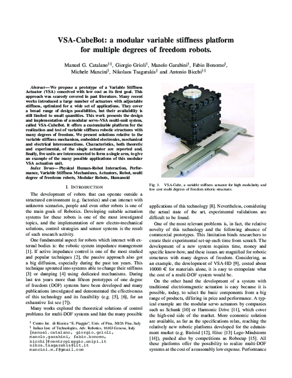 (PDF) VSA-CubeBot: A modular variable stiffness platform for multiple ...