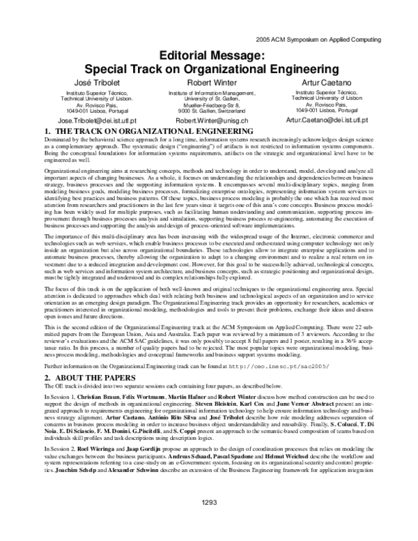 (PDF) Editorial message