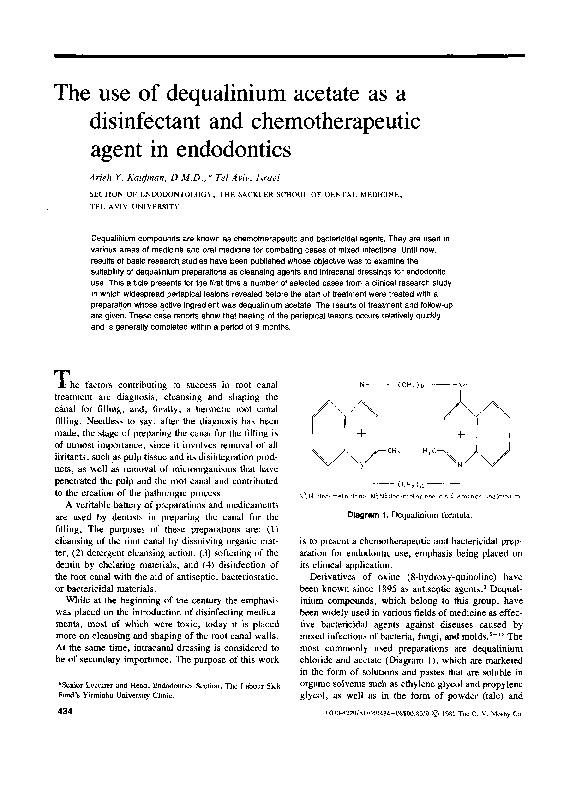 (PDF) The use of dequalinium acetate as a disinfectant and ...