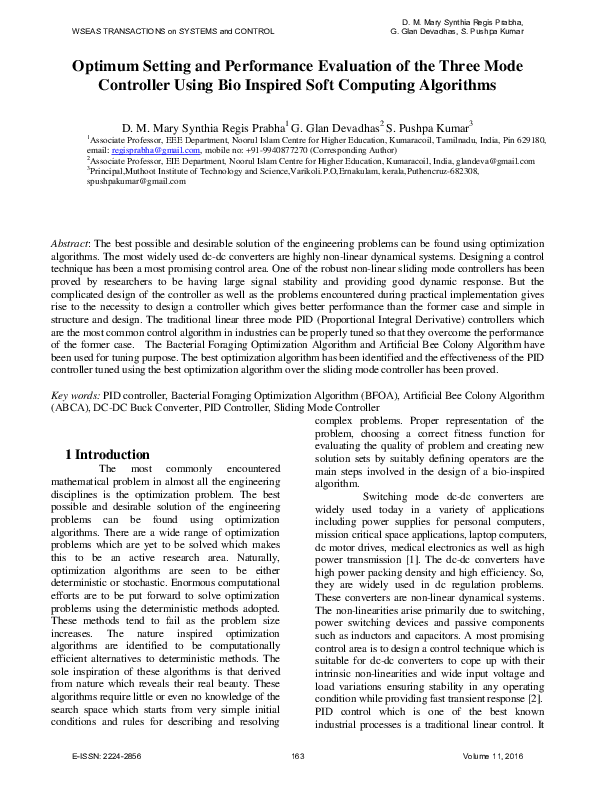 (PDF) Optimum Setting and Performance Evaluation of the Three Mode ...