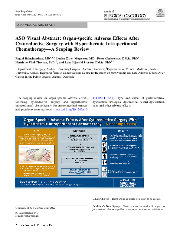 (PDF) ASO Visual Abstract: Organ-specific Adverse Effects After ...