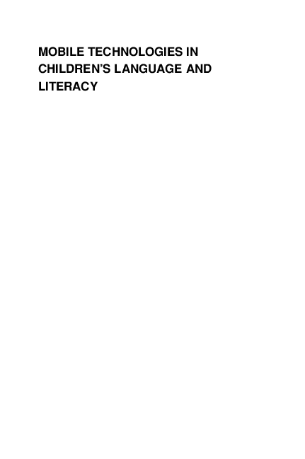 (PDF) Mobile Technologies in Children’s Language and Literacy