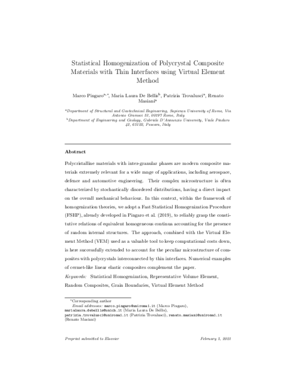 (PDF) Statistical Homogenization of Polycrystal Composite Materials with Thin Interfaces using ...