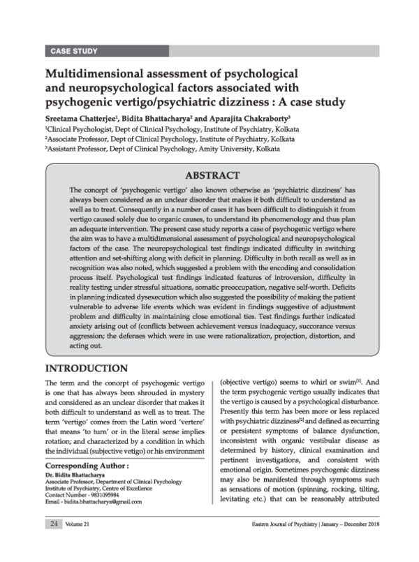(PDF) Multidimensional assessment of psychological and ...