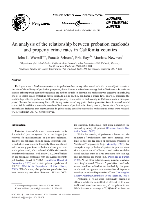 (PDF) An analysis of the relationship between probation caseloads and ...