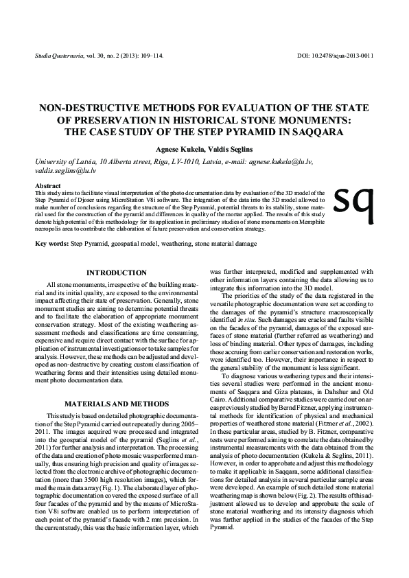 (PDF) Non-Destructive Methods for Evaluation of the State of ...