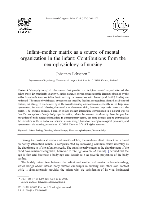 (PDF) Infant–mother matrix as a source of mental organization in the ...