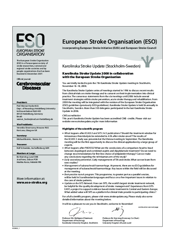 (PDF) European Stroke Organisation (ESO)
