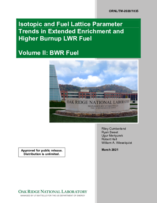 (PDF) Isotopic and Fuel Lattice Parameter Trends in Extended Enrichment ...
