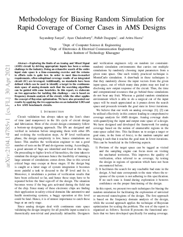 (PDF) Methodology for Biasing Random Simulation for Rapid Coverage of ...