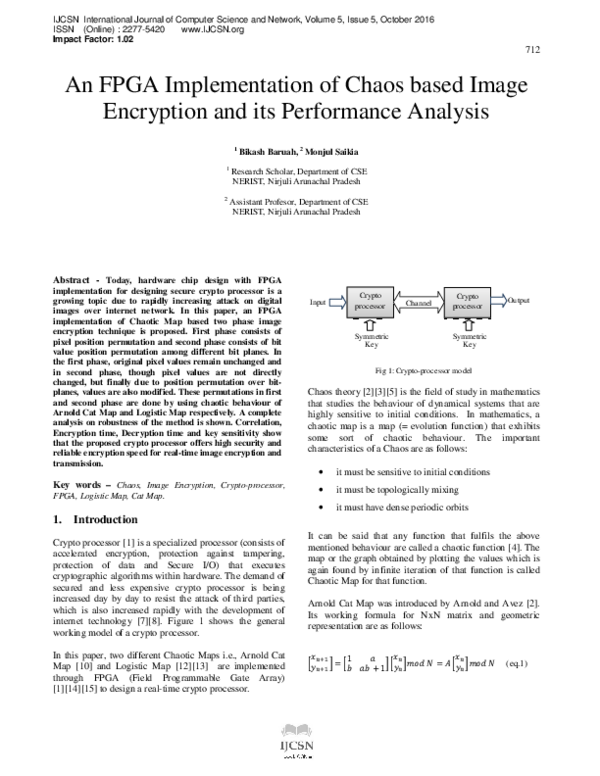 (PDF) FPGA-Based Chaos Image Encryption System