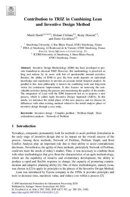 (PDF) Contribution to TRIZ in Combining Lean and Inventive Design ...