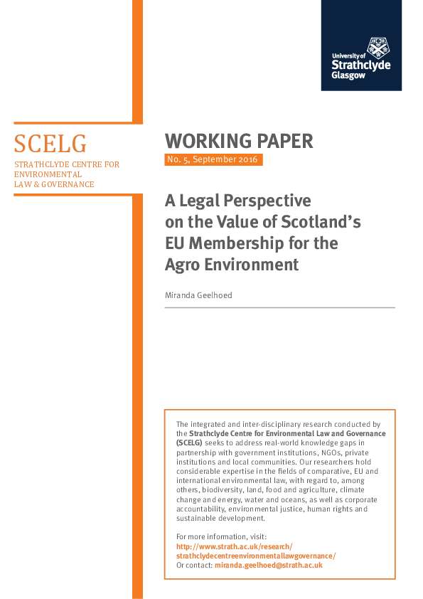 (PDF) A Legal Perspective on the Value of Scotland's EU Membership for ...