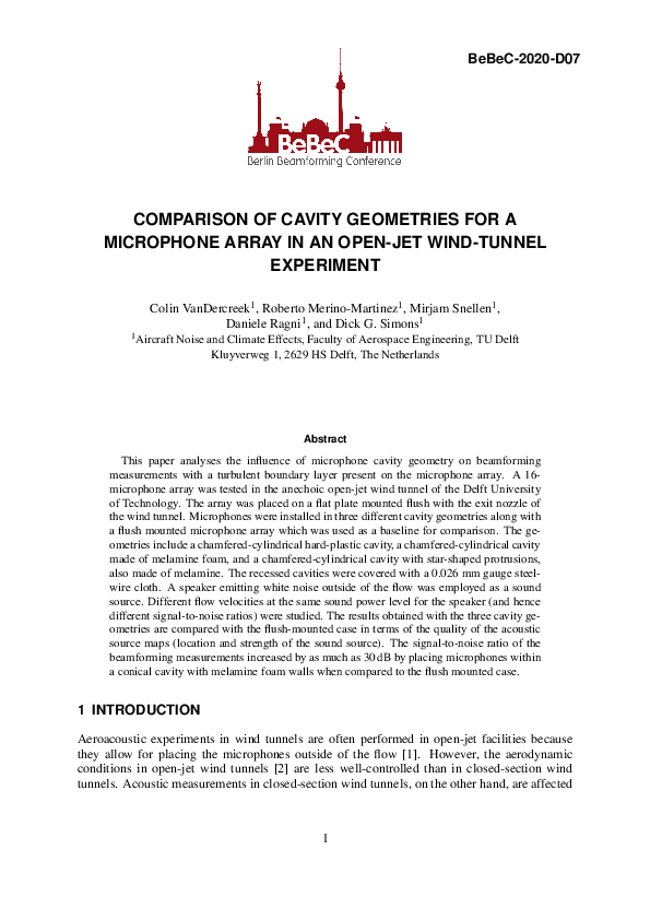 (PDF) Comparison of cavity geometries for a microphone array in an open ...