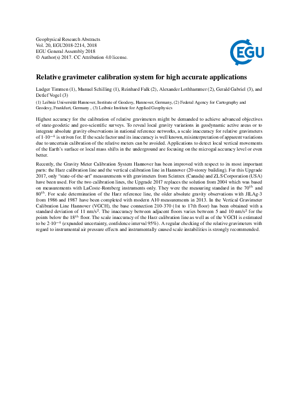 (PDF) Relative gravimeter calibration system for high accurate ...