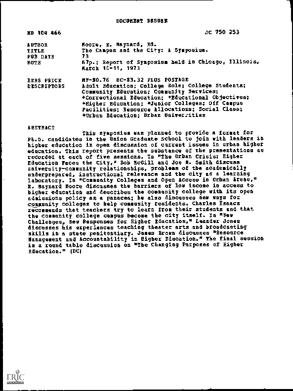 pdf-the-campus-and-the-city-a-symposium-e-maynard-moore-ph-d