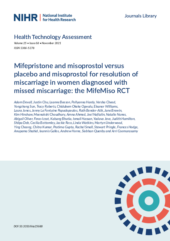 (PDF) Mifepristone and misoprostol versus placebo and misoprostol for ...