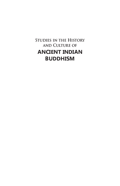 (PDF) Studies in the History and Culture of Ancient Indian Buddhism