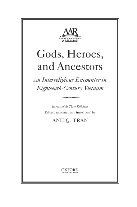 (PDF) Gods, Heroes, and Ancestors ̣̣(book)-- Preface and Introduction