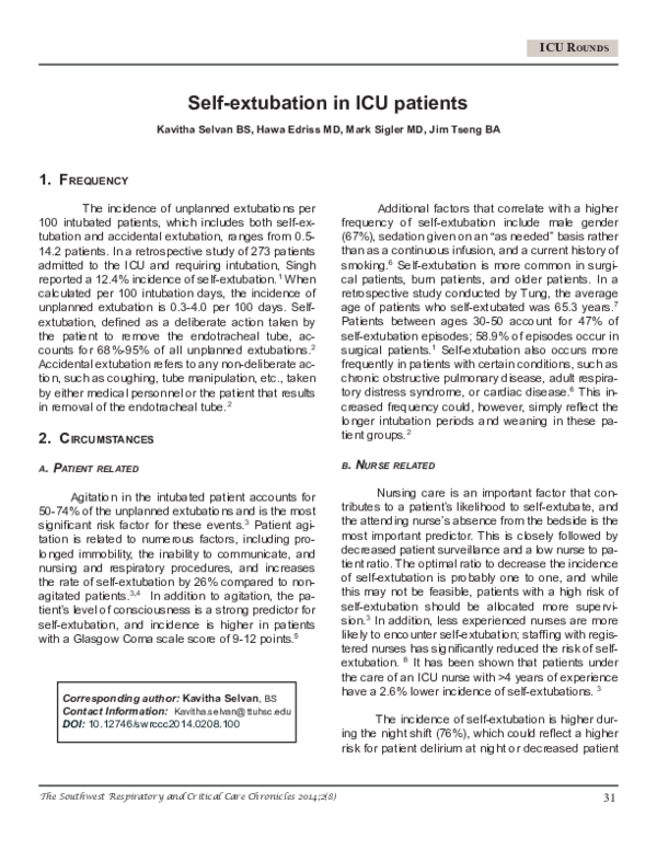 (PDF) Self-extubation in ICU patients | Jim Tseng - Academia.edu