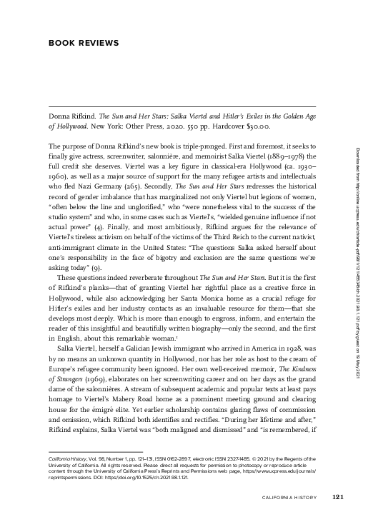 (PDF) Salka Viertel: Hollywood's Overlooked Force